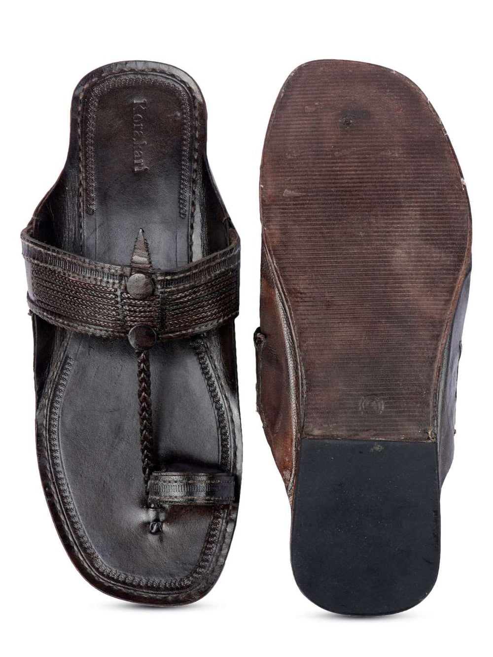 Flat Tip Elegance Kolhapuri Chappal for Men | Stylish Comfort