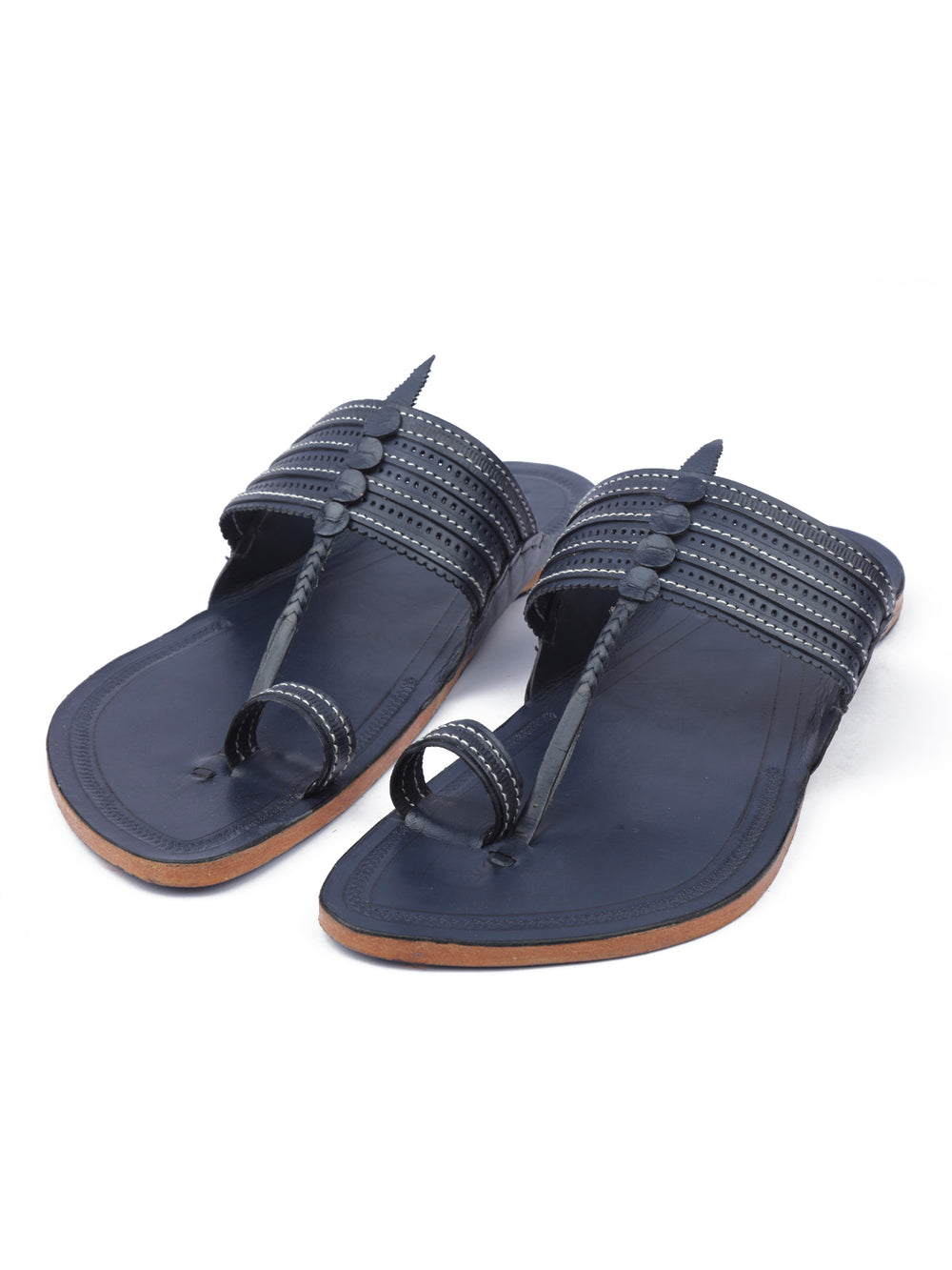 Men's Blue Kolhapuri Chappal - Stylish & Comfortable Footwear