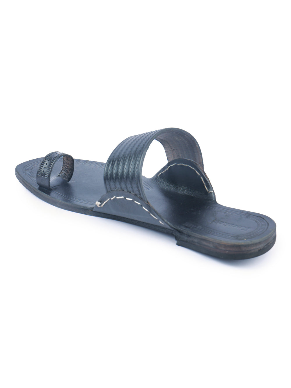 Formal Black Men's Kolhapuri Chappal | Handcrafted Leather