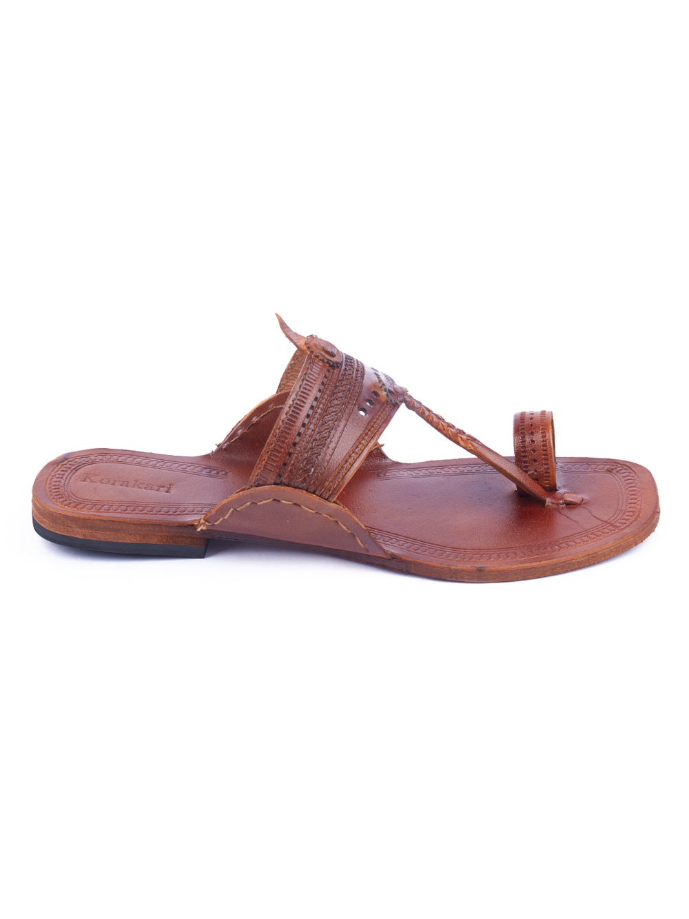 Soothing Tan Women’s Kolhapuri Chappal | Korakari