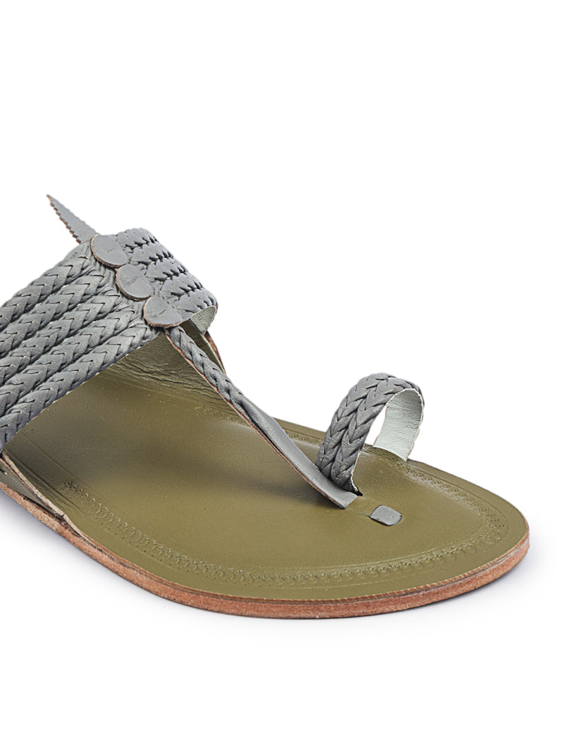 Modern Six Braids Men's Kolhapuri Chappal