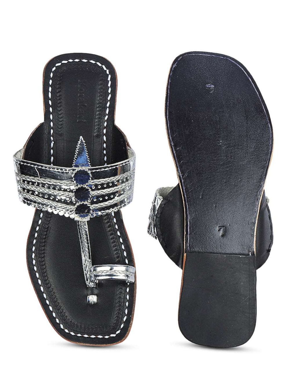 Silverfox Kolhapuri Chappal for Women | Korakari Leather